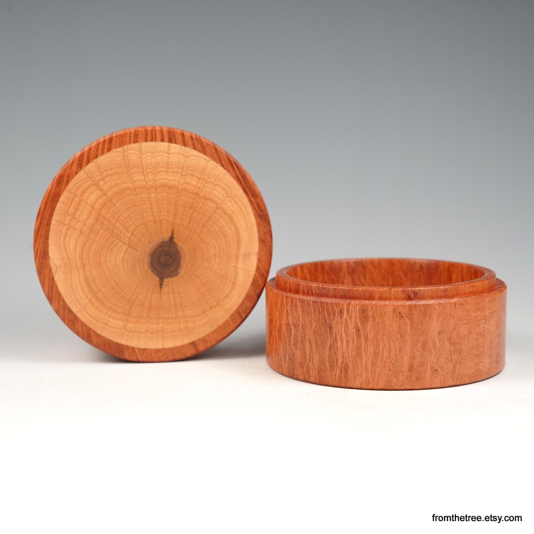Australian Lace She-oak & Native Currant Wooden Box, Wood Turning ...