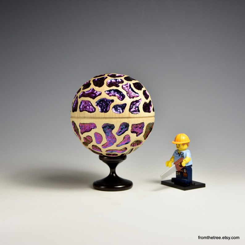 Hornbeam Wooden Sphere Box Wood Turning Gifts for Dad - Etsy