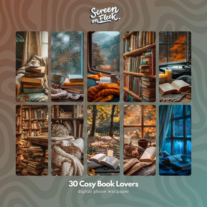 Cozy Book Lovers Mobile Wallpapers, Bookish Cottagecore Reading Phone ...