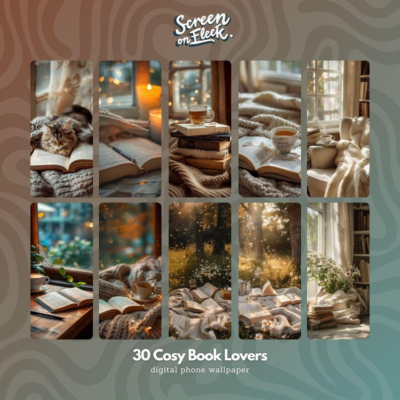 Cozy Book Lovers Mobile Wallpapers, Bookish Cottagecore Reading Phone ...