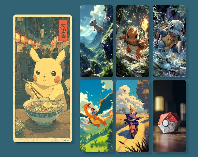 Pacote de papéis de parede para celular em 4K, inspirados em Pokémon ...