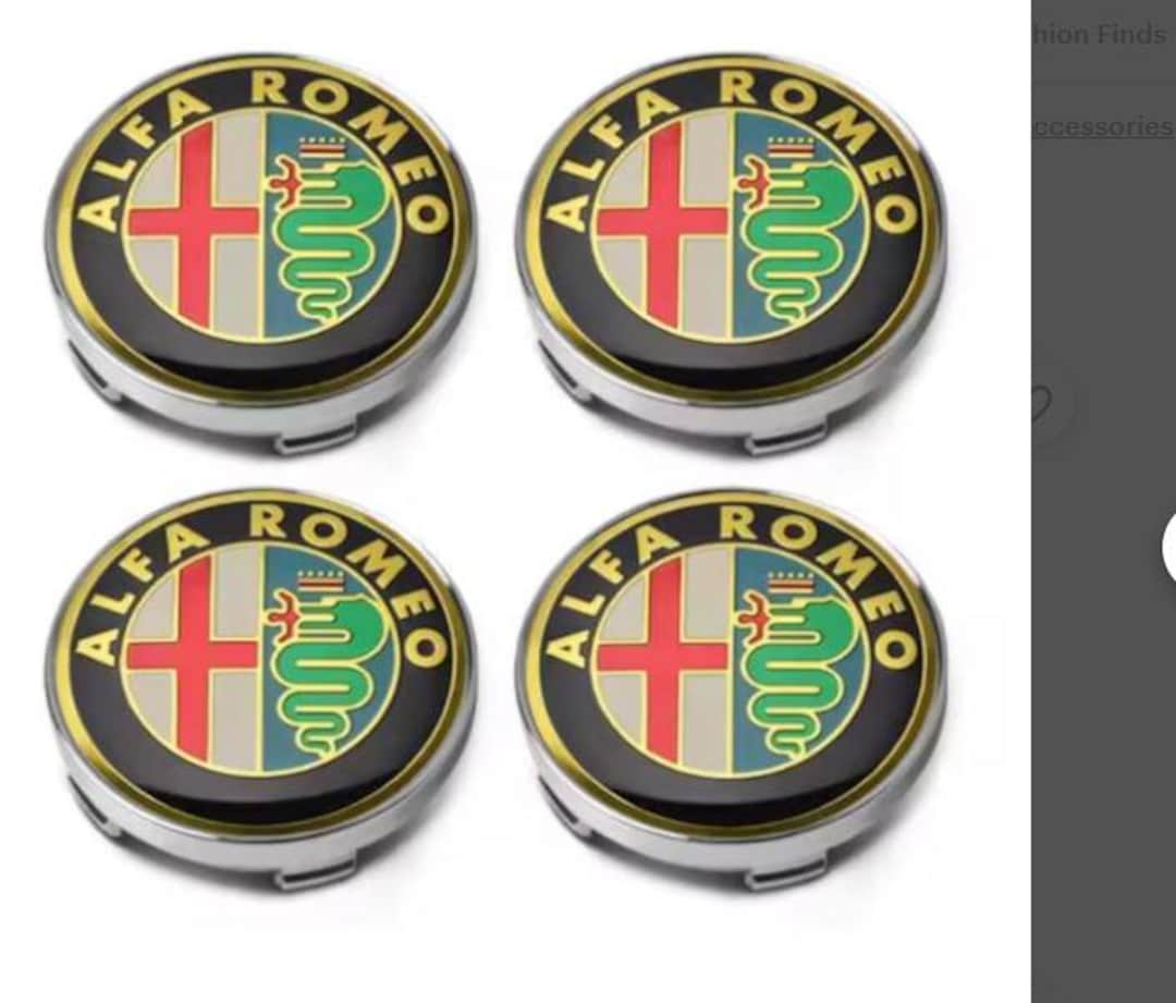 Alfa Romeo Gold Wheel Center Caps 56mm & 60mm - Etsy