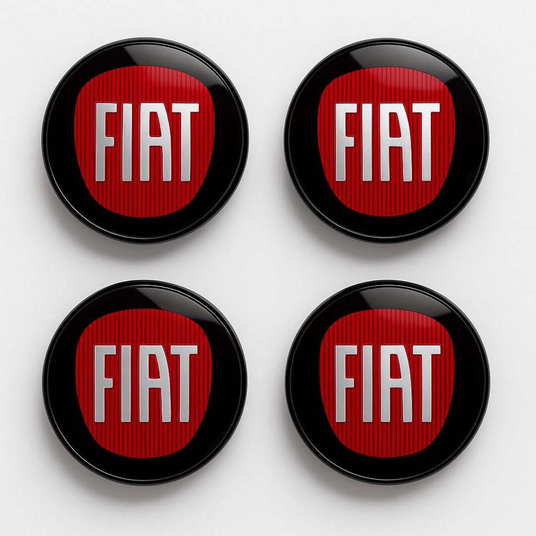 Fiat Caps 60mm | Set of 4 ABS Hub Caps | Replacement Wheel Emblem ...