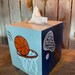 Sports Tissue Box Cover, Boys Nursery Tissue Box, Sports Room, Hand ...