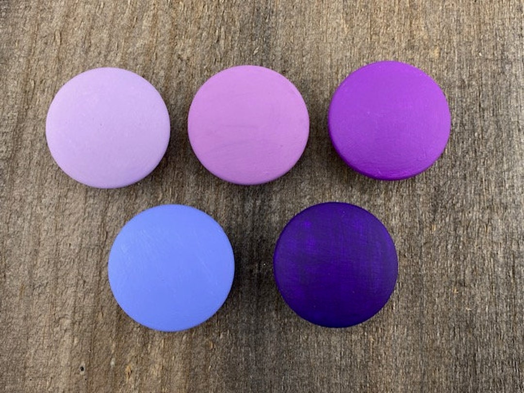Solid Purple Color Knobs, Custom Painted Children's Knobs, Violet ...