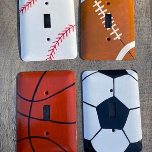 Sports Ball Switch Plate, Sports Nursery Light Switch Cover, Football ...