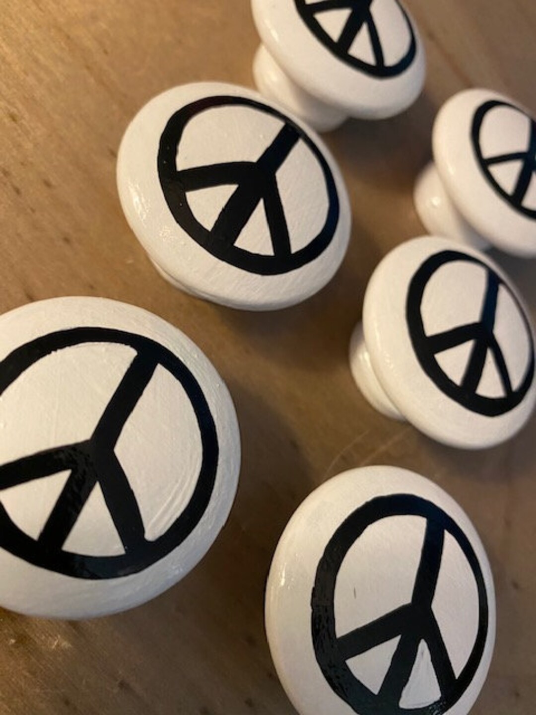 Peace Sign Dresser Knobs, Peace Sign, Kids Room Cabinet Pulls, Teen ...