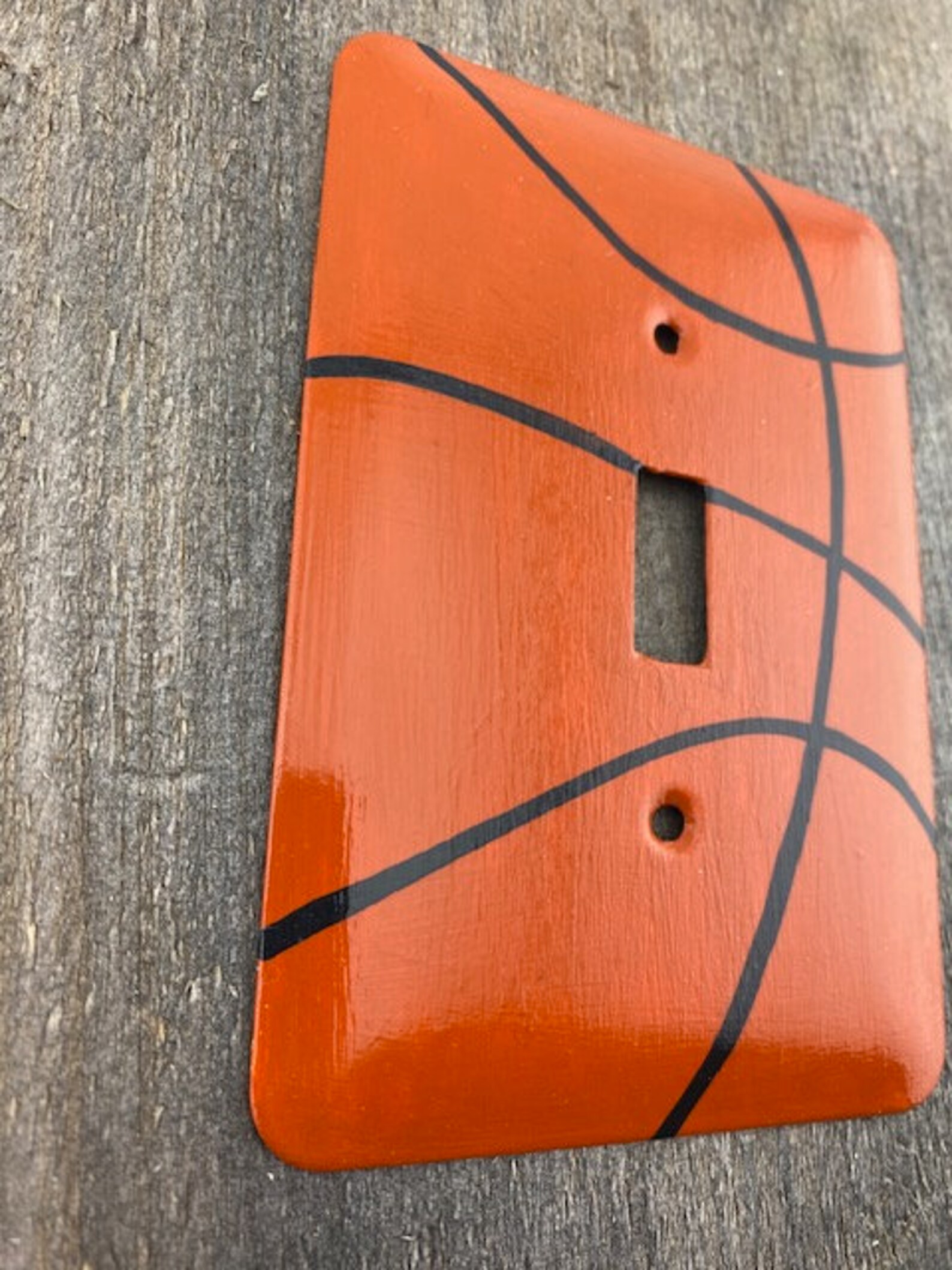 Basketball Switch Plate, Sports Nursery Light Switch Cover, Basketball ...