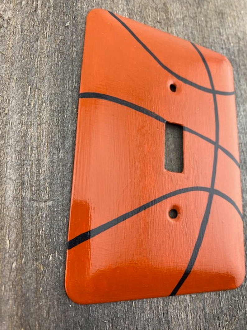 Basketball Switch Plate, Sports Nursery Light Switch Cover, Basketball ...