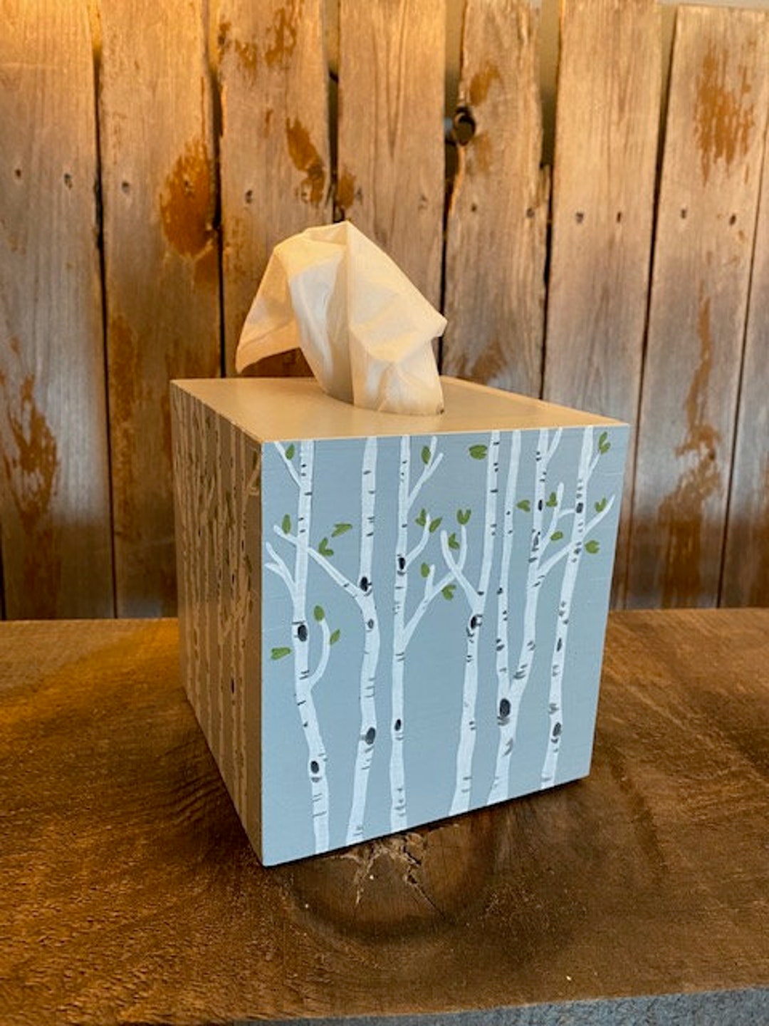 Birch Tree Tissue Box, Woodland Animal Decor, Woodland Nursery, Birch ...