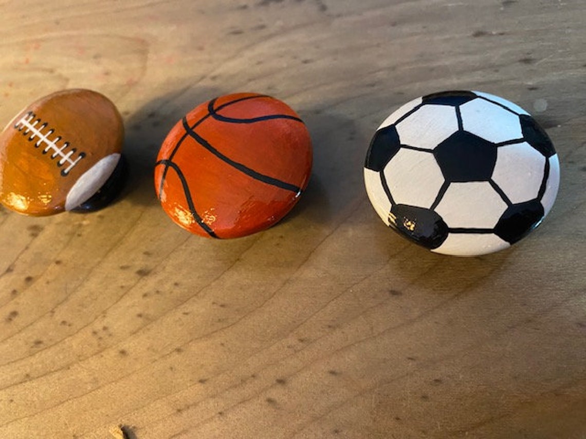 Sports Dresser Knobs, Sports Nursery, Kids Room Cabinet Pulls, Baseball ...