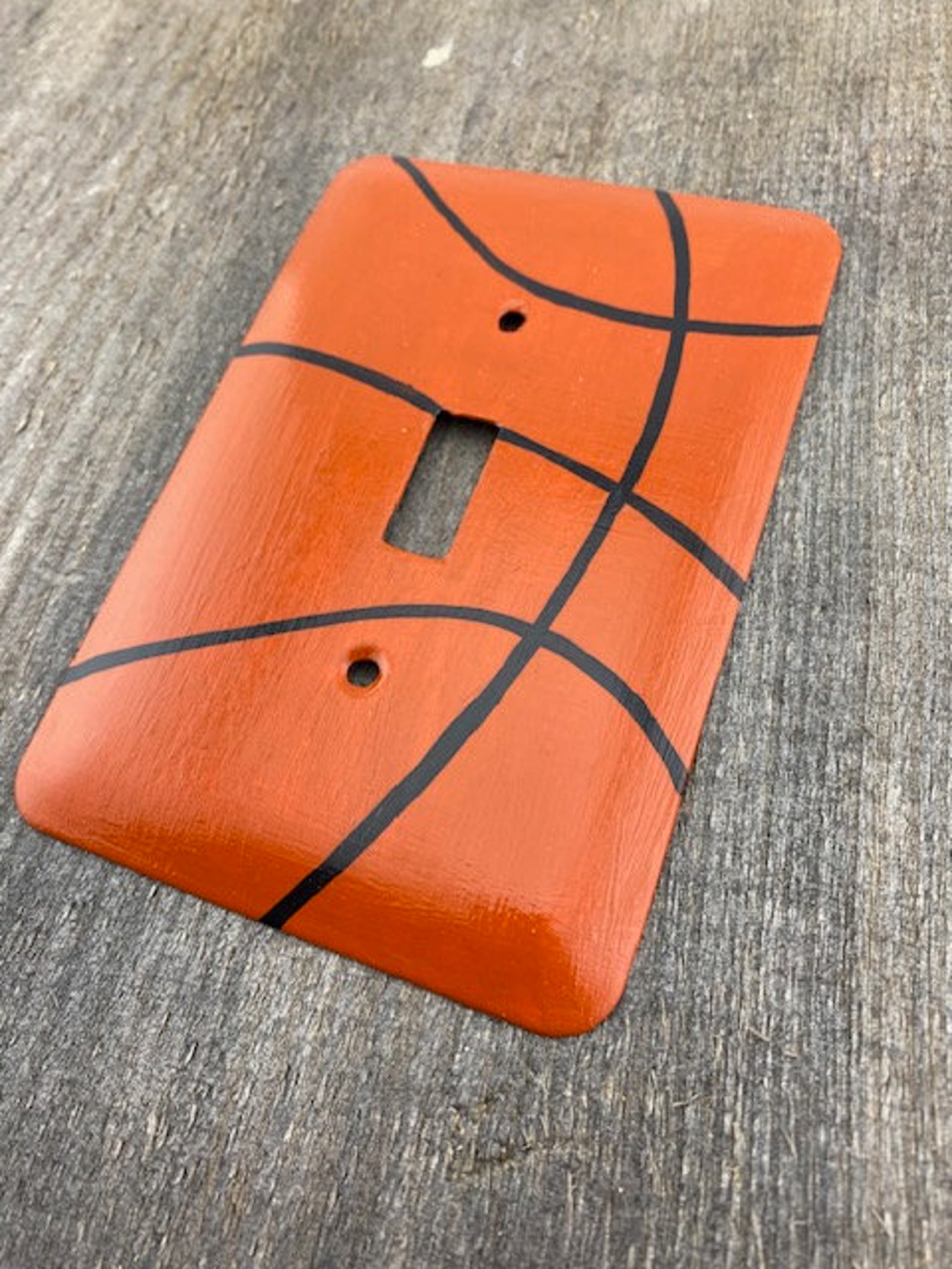 Basketball Switch Plate, Sports Nursery Light Switch Cover, Basketball ...
