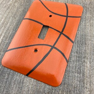 Basketball Switch Plate, Sports Nursery Light Switch Cover, Basketball ...