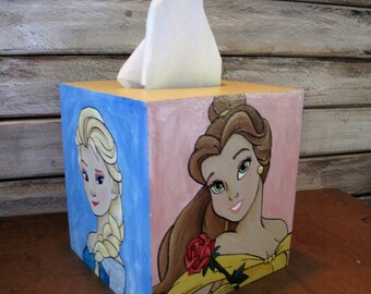 Painted Tissue Box | Etsy