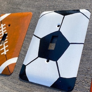 Sports Ball Switch Plate, Sports Nursery Light Switch Cover, Football ...
