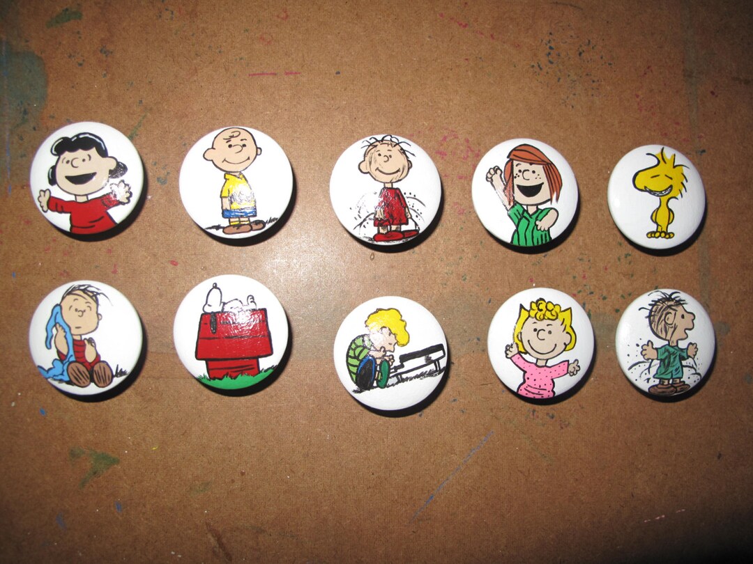 Peanuts Dresser Knobs Nursery Knobs Kids Room Cabinet Knobs - Etsy