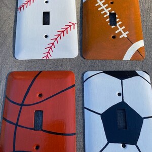 Sports Ball Switch Plate, Sports Nursery Light Switch Cover, Football ...
