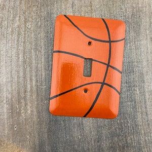 Basketball Switch Plate, Sports Nursery Light Switch Cover, Basketball ...