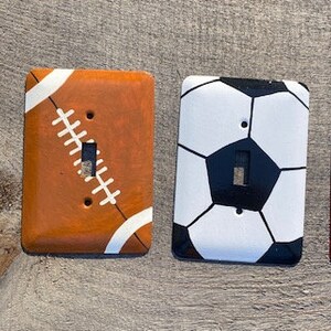 Sports Ball Switch Plate, Sports Nursery Light Switch Cover, Football ...