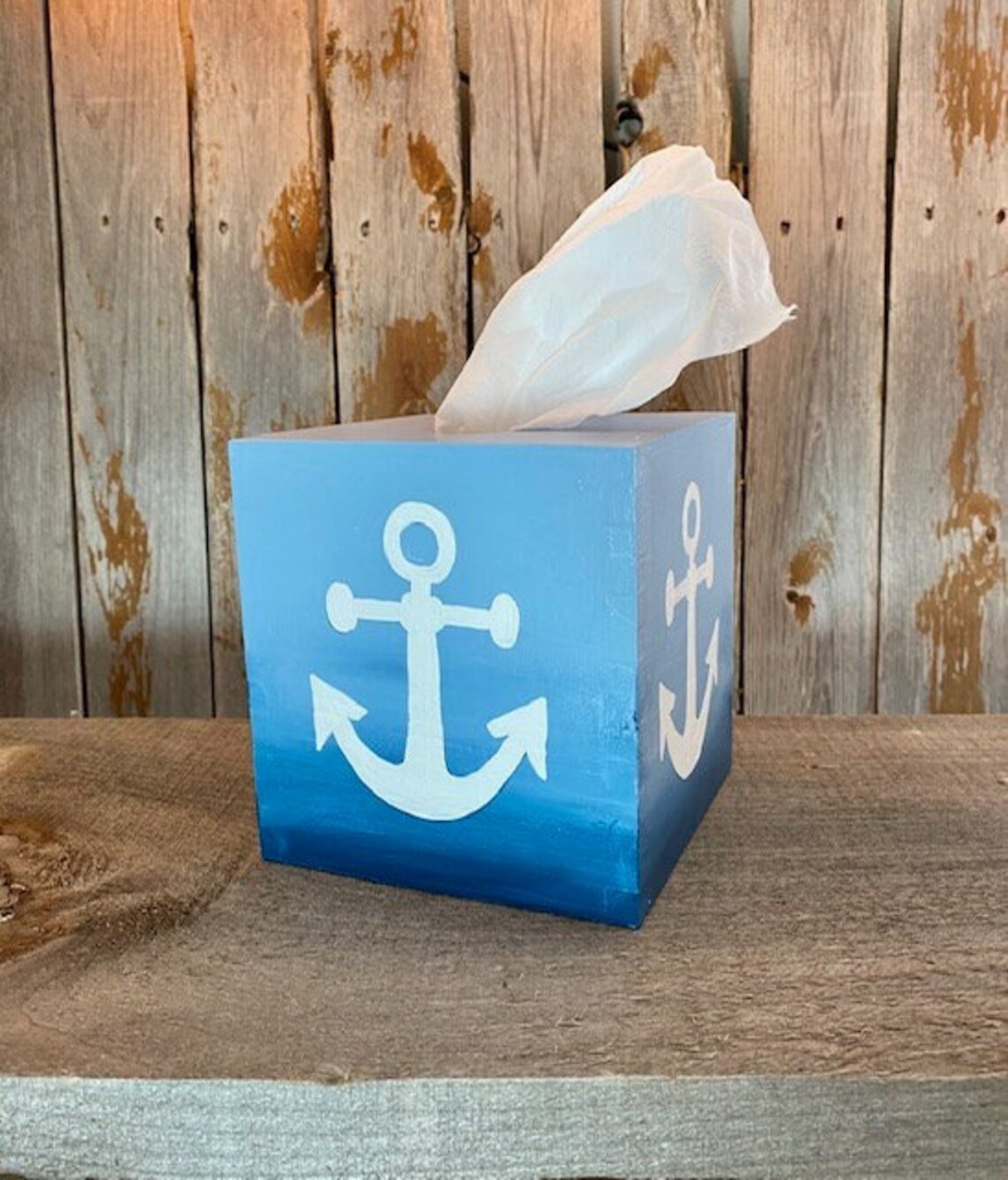 Anchor Tissue Box Cover Nautical Nursery Tissue Box Boat - Etsy