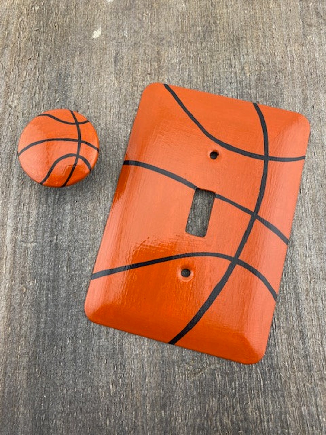 Basketball Switch Plate, Sports Nursery Light Switch Cover, Basketball ...