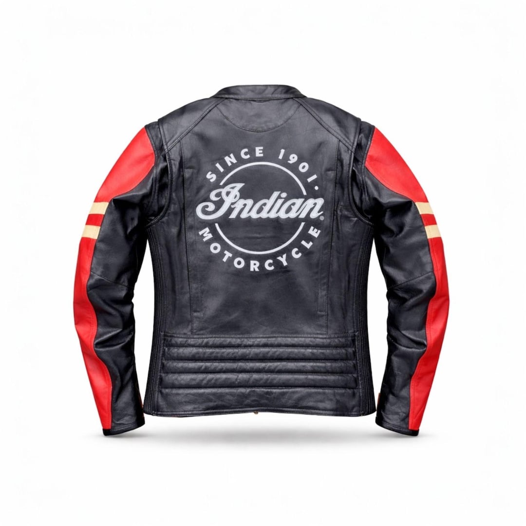 Indian Motorcycle Jacket With CE Armor – Men’s Protective Biker Riding ...