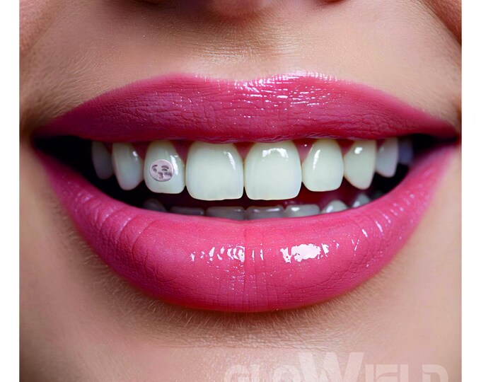 Pure Silver - Minimal Kiss Emoji Tooth Gem - Sterling Silver Dental ...