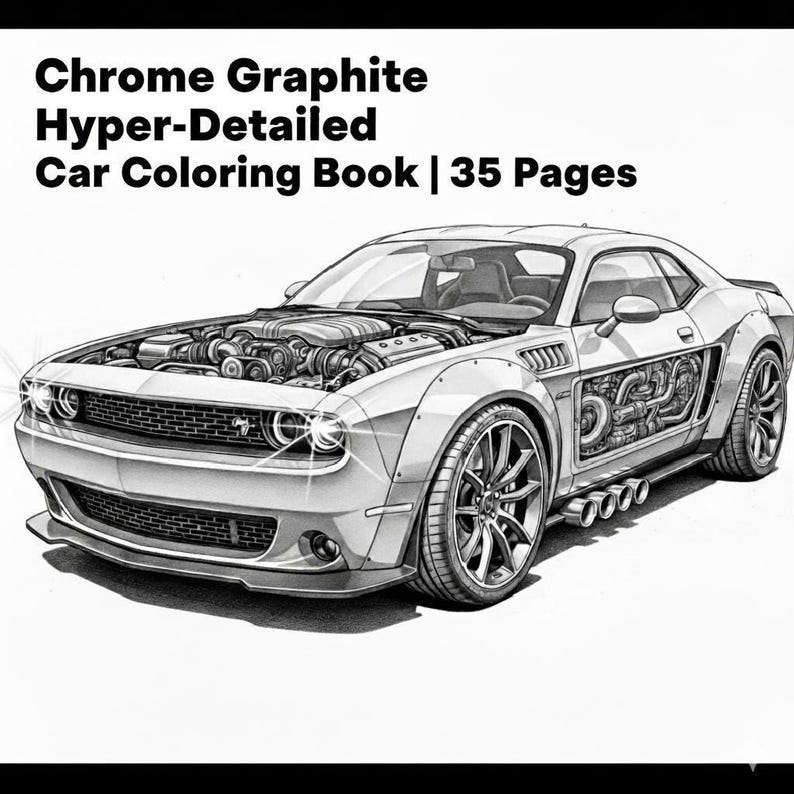 Printable Car Coloring Pages Adult Muscle Cars Classic Sedan PDF ...
