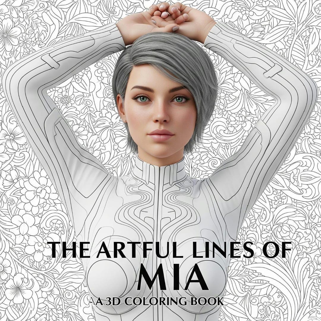 3D Fashion Model Coloring Book: Realistic Adult Coloring Pages (PDF ...