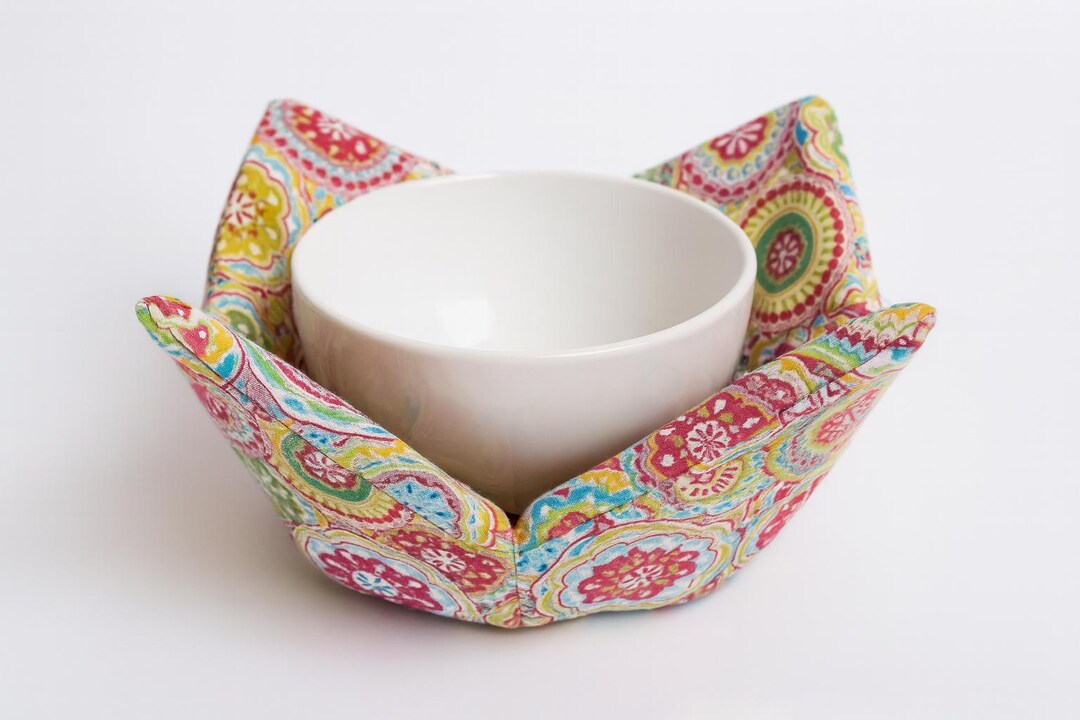 Fiesta Circles Bowl Cozy: Reversible Bowl Holder, Microwave Safe Hot ...