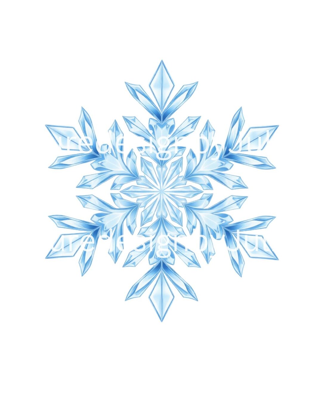 Luxury Crystal Snowflake PNG Clipart | Diamond Faceted Ice Blue Winter ...