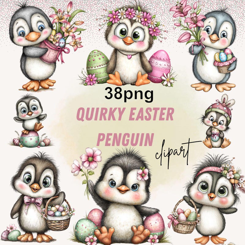 Easter Penguin - Etsy