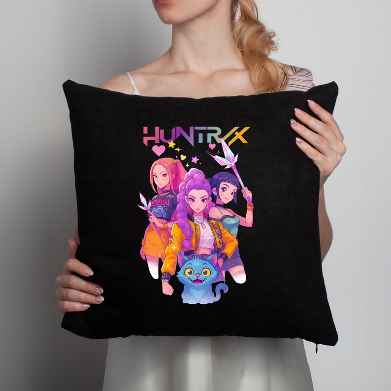 HUNTRX Anime Girl Group Sticker: Kpop Art With Cat - Etsy