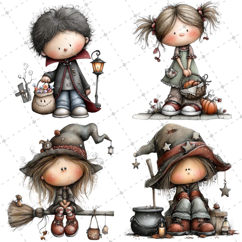 Halloween Clipart Bundle | Cute Halloween Stickers | Ghost PNG ...