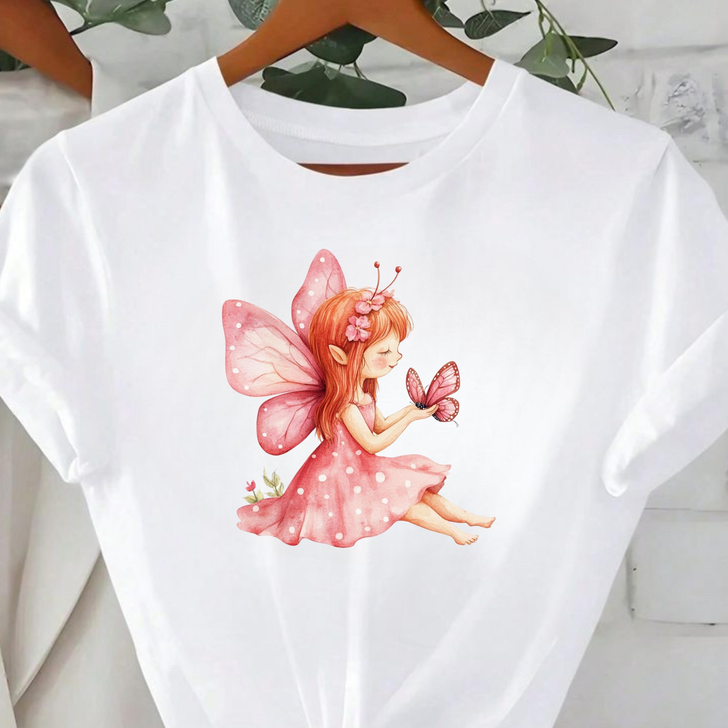 Watercolor Pink Fairies Clipart Bundle: Magical Garden, Fairy Houses ...