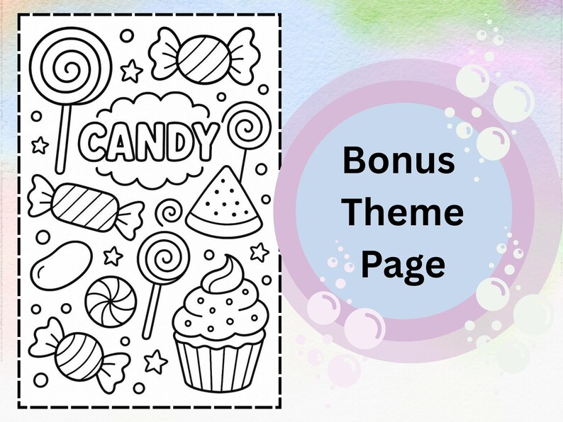 Candy Coloring Pages for Kids: Toddler & Preschool Printable - Etsy