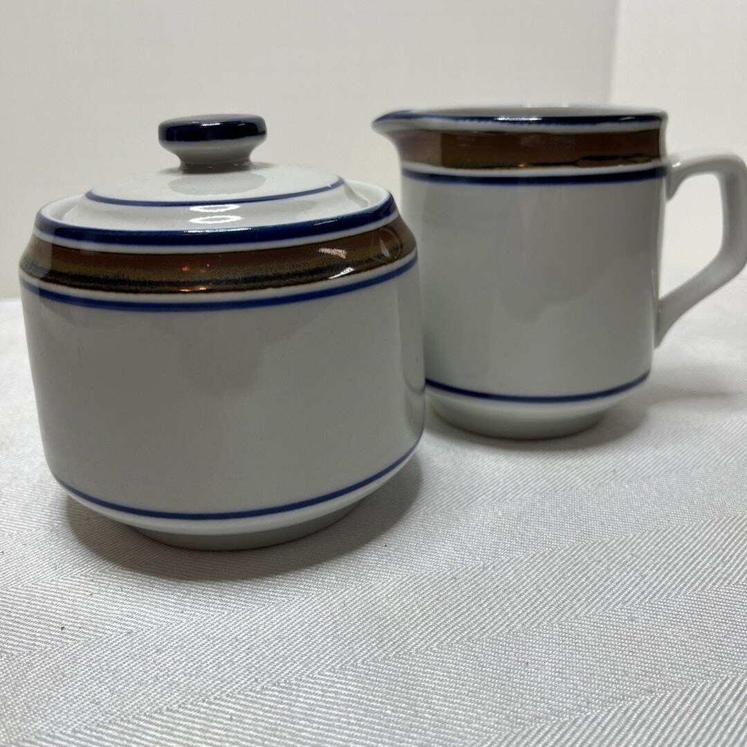 Vintage Salem Stoneware Collection Sugar Bowl and Creamer Made in Japan ...