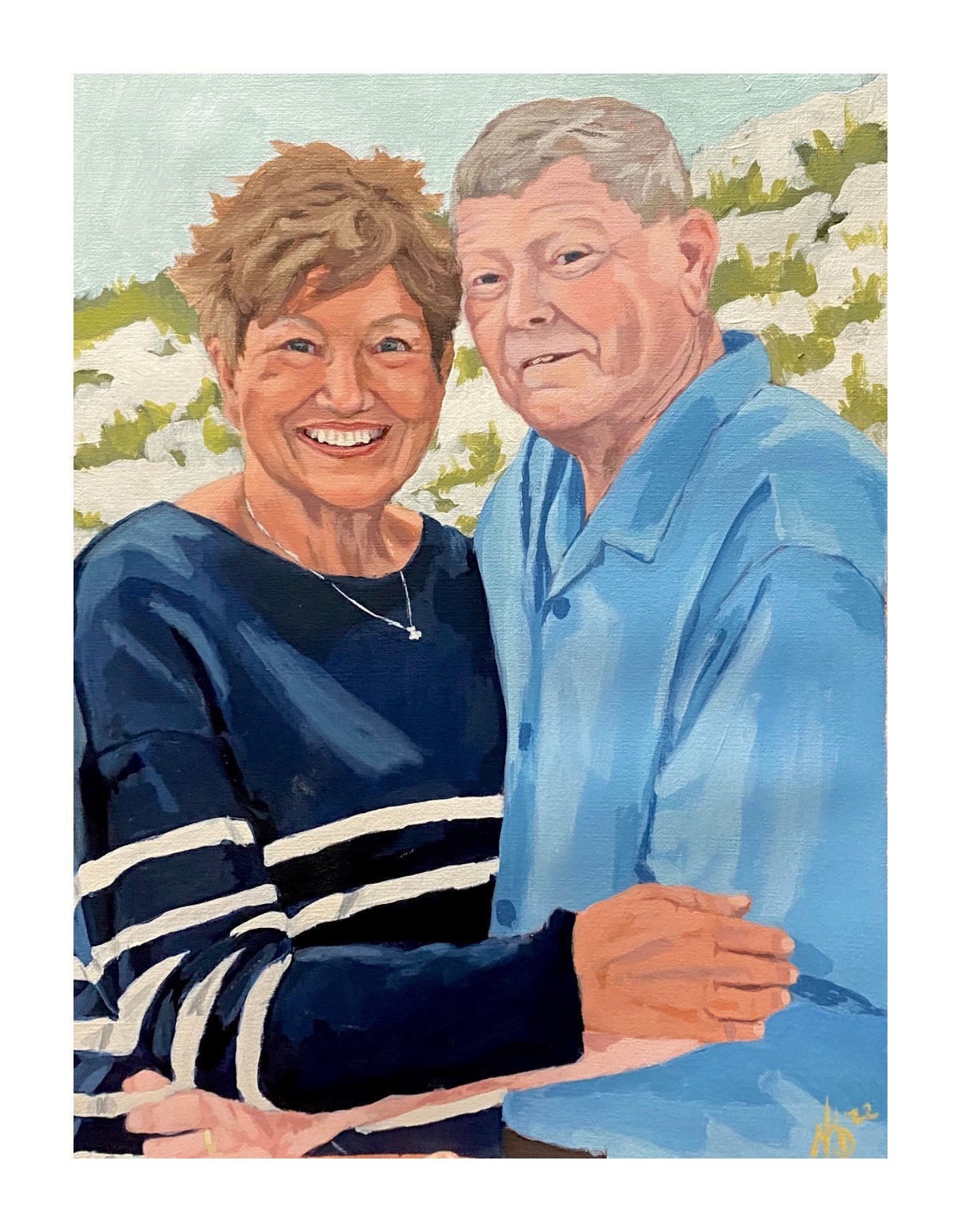 Custom Portrait 100% Hand Painted Family Portrait 5x7, 8x10, or 9x12 ...