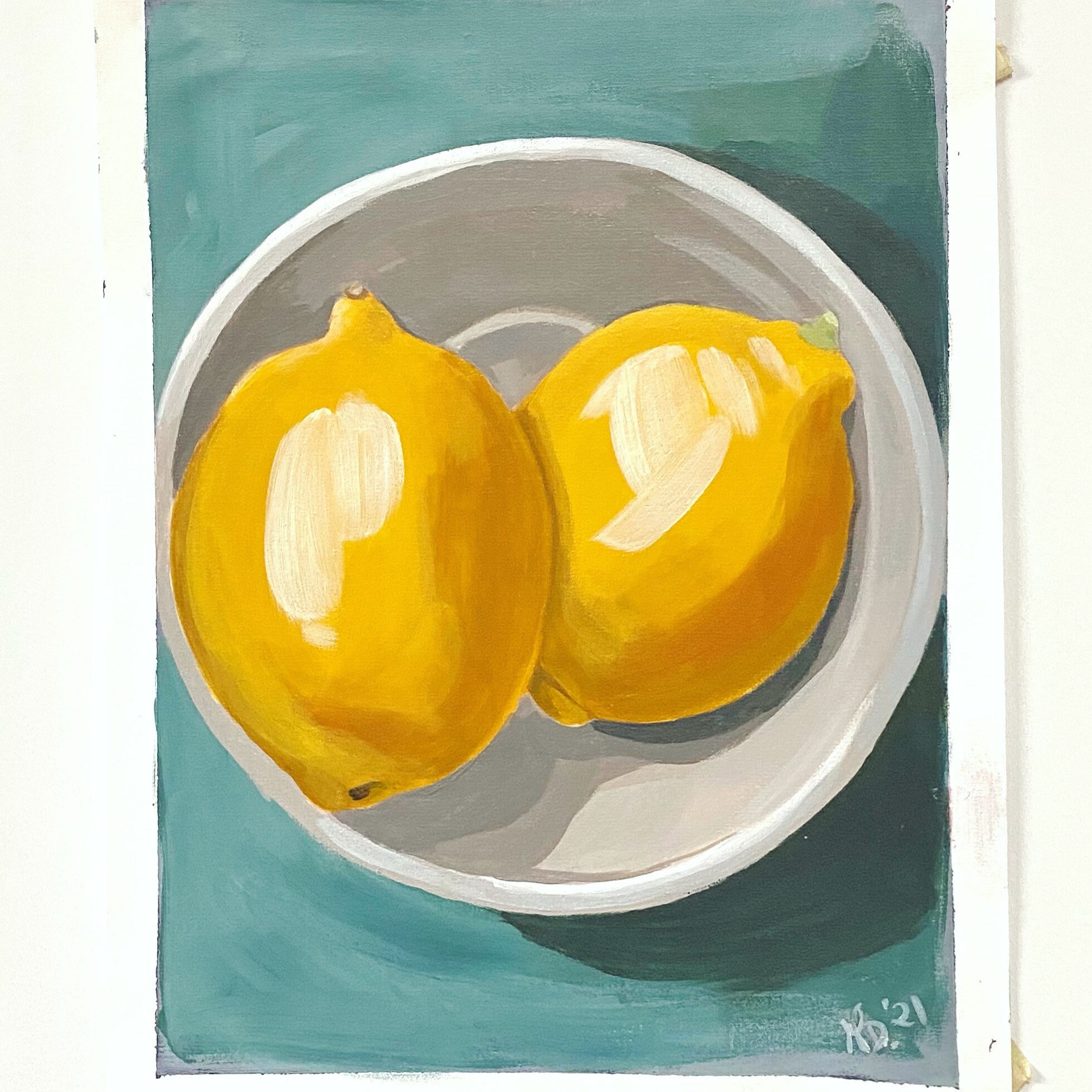 Two Lemons Modern Farmhouse Kitchen Wall Art Decor Lemon | Etsy