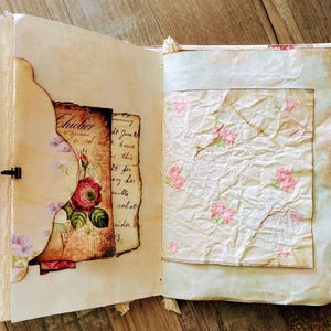 Handmade Ivory Silk Junk Journal: Vintage Style Ephemera - Etsy