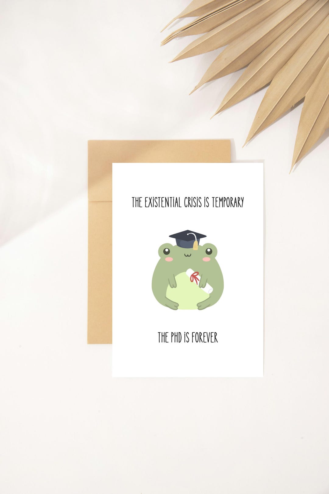 Funny Frog Phd Graduation Card: Humorous Congrats (PDF & PNG) - Etsy
