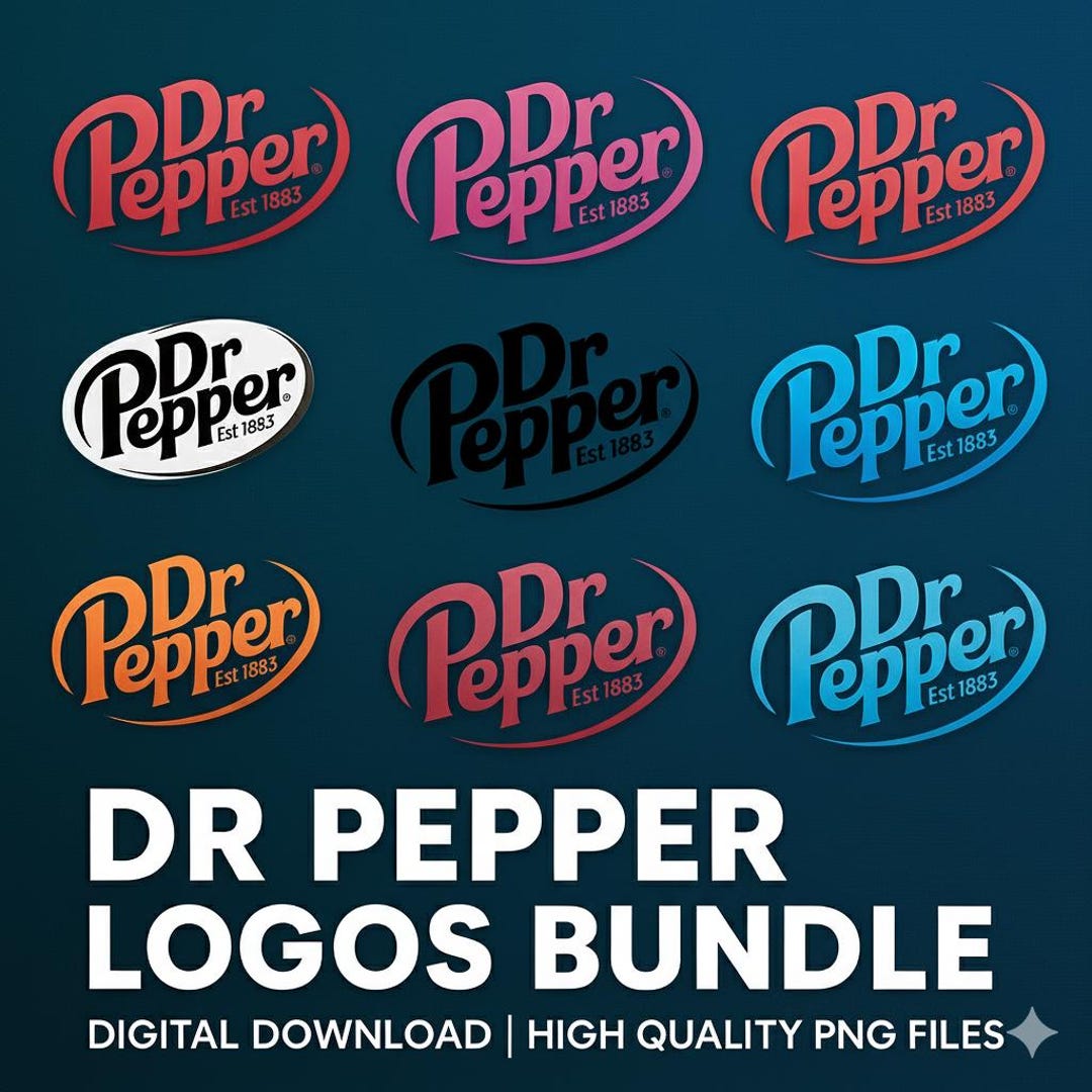 Dr Pepper Logos bündeln | Retro Soda Clipart digitaler Download - Etsy.de