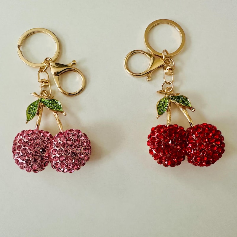 Double Cherry Keychain - Etsy