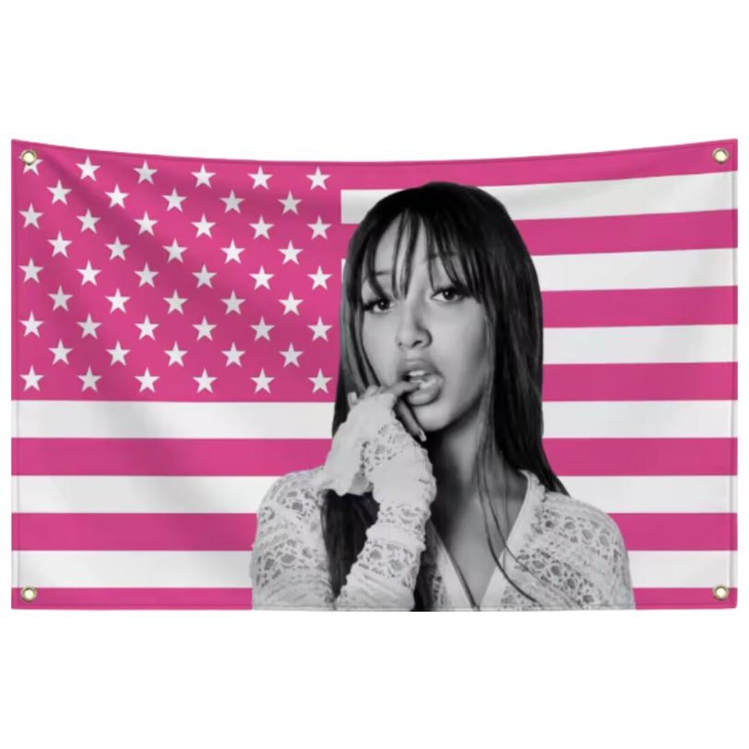 Pink Pantheress USA Singer Pink Wall Flag - Wall Decor - Pop Star Gift ...