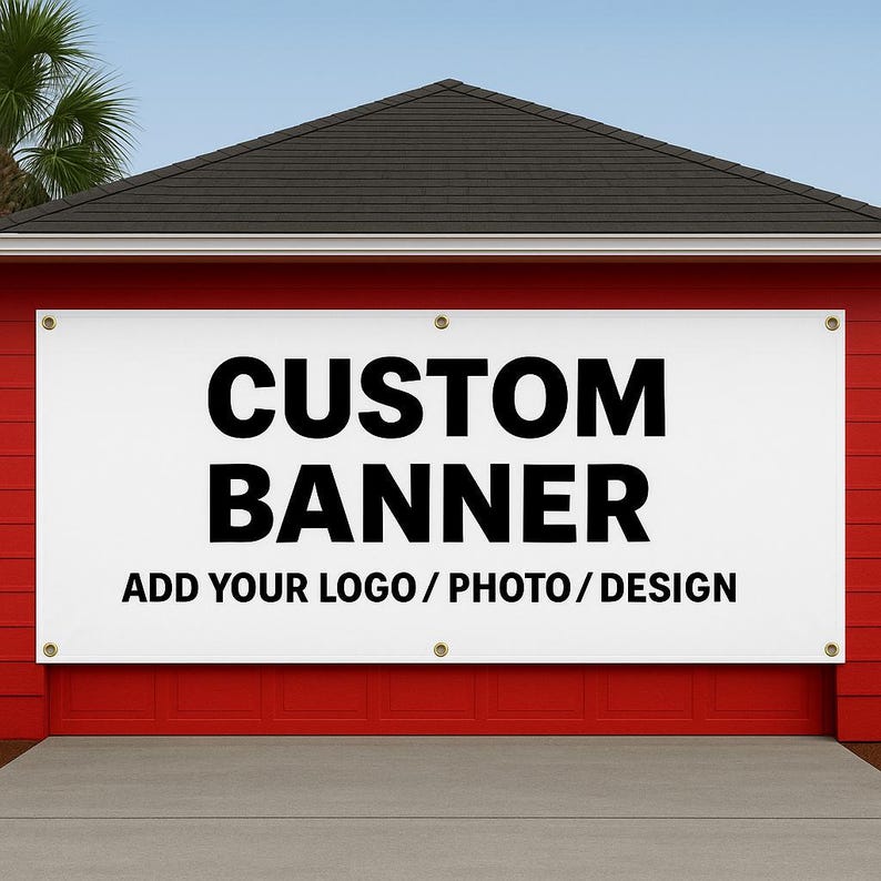 Custom Garage Door Banners – Personalized Outdoor Polyester Décor for ...