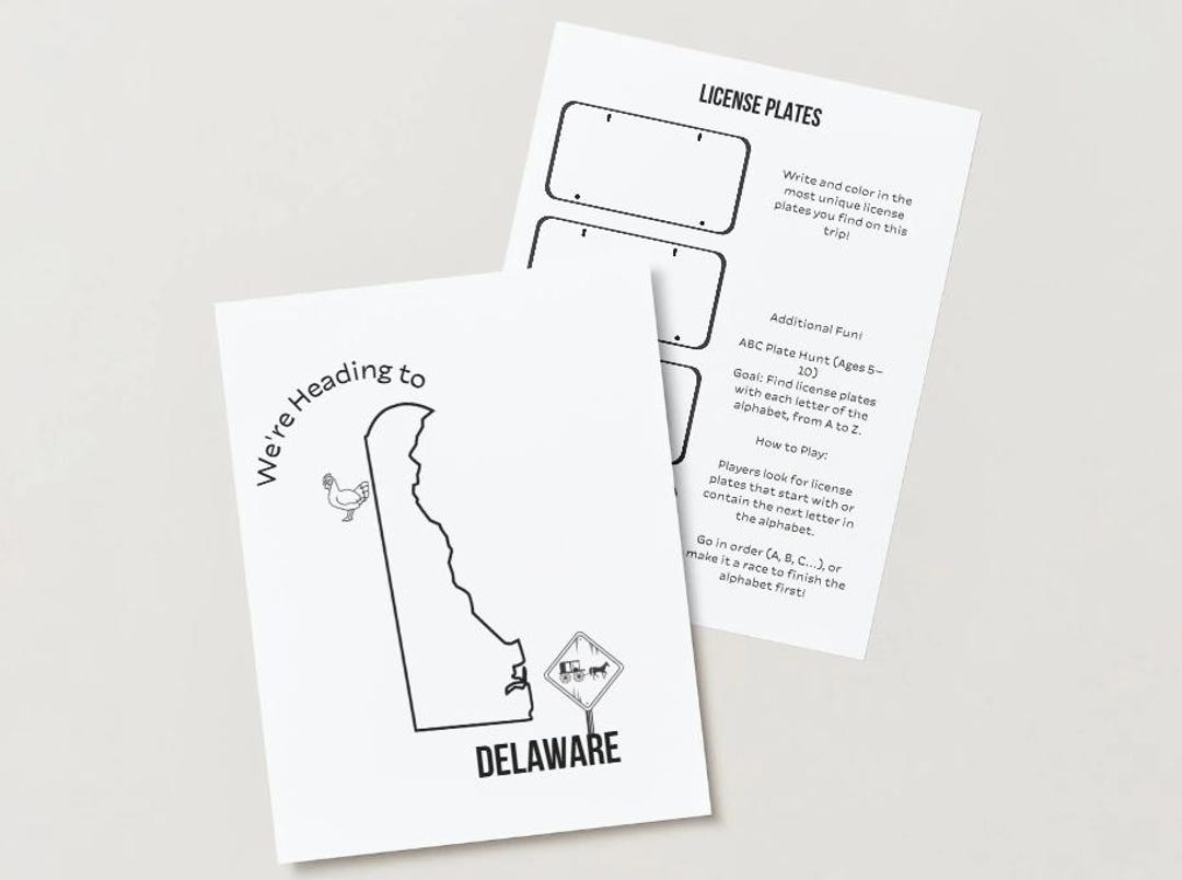 Travel Diary Printable - Delaware Edition - Etsy