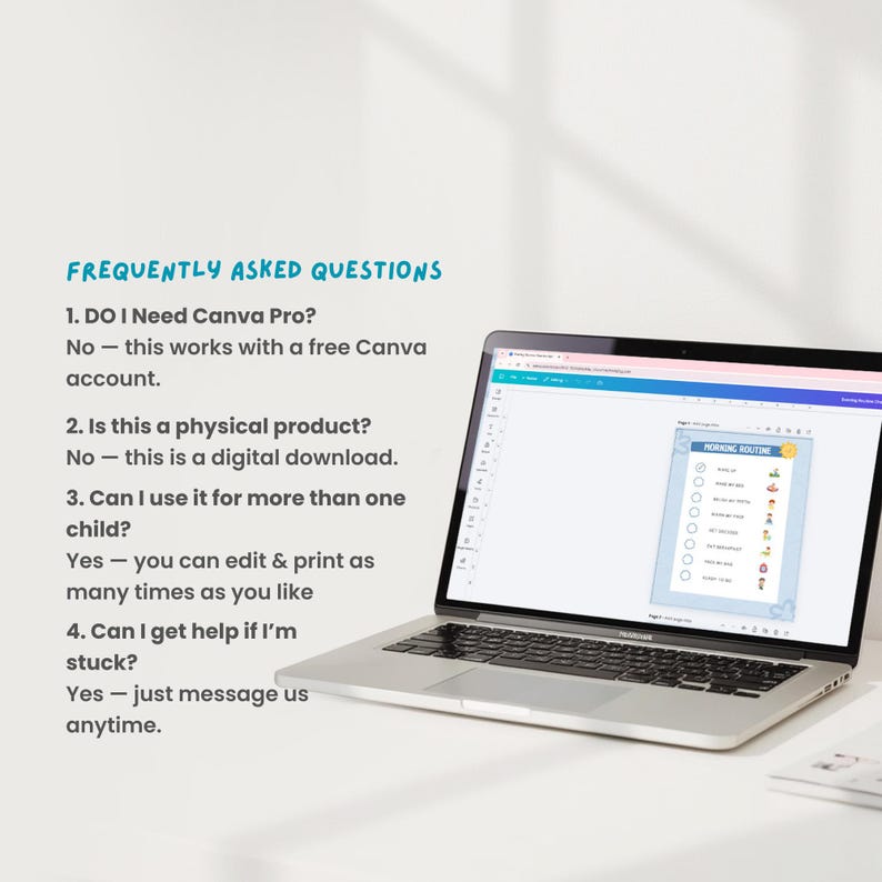 ADHD Routine Chart for Kids, Daily Visual Schedule for Preschool ...
