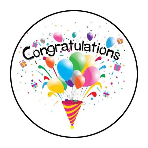 Congratulations Stickers - Etsy