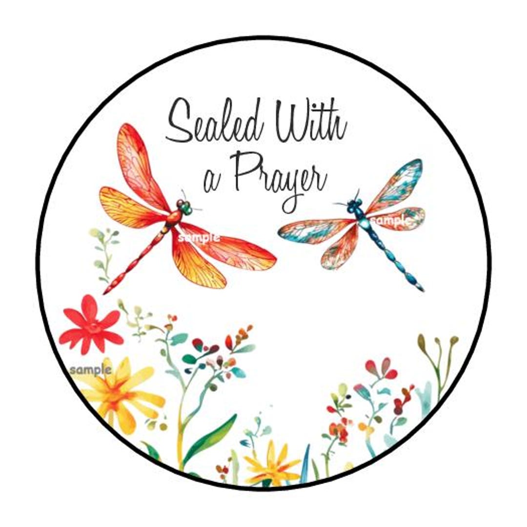 30 Sealed With a Prayer Stickers, Favors, Tags, Labels, Seals, Stamps ...
