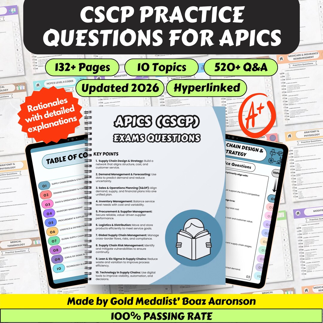 APICS CSCP Certification Exam Practice Questions: 520+ Q&A (digital ...